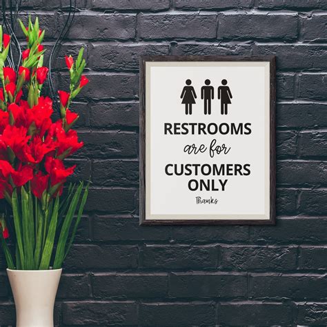 Printable Restroom Sign Restrooms For Customers Only Customers Only