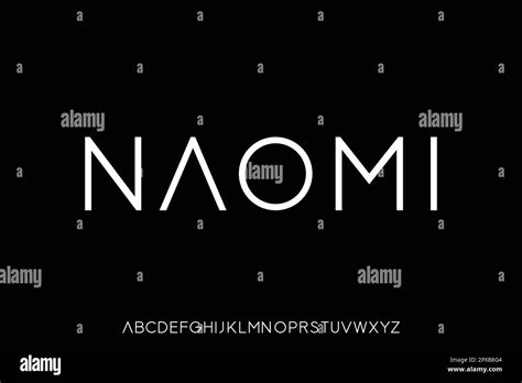 Modern Sans Serif Font Minimal Design Vector Stock Vector Image And Art Alamy