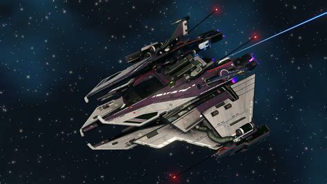 Grey Purple Sentinel Interceptor Ship R Nms Solexile