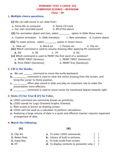 4 Computer Revision Pdf Computing Software