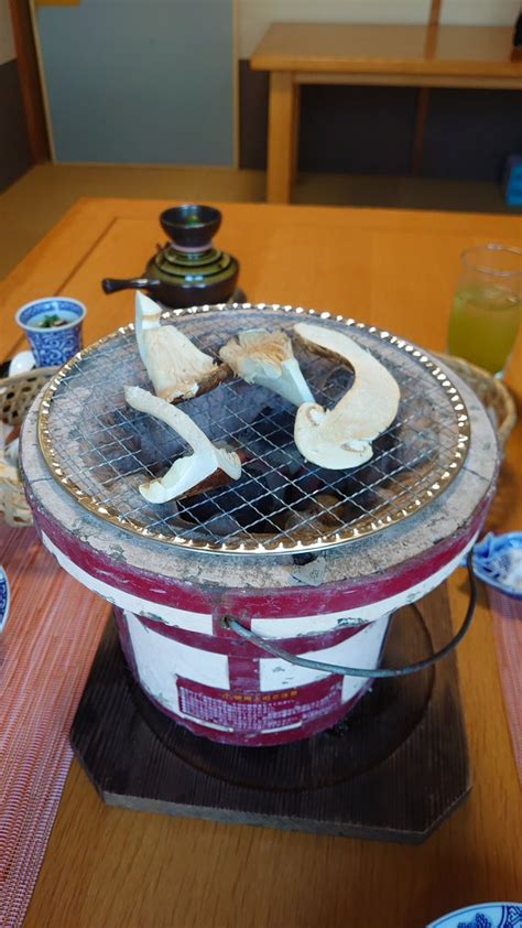 上野東京ライン 高槻行き on Twitter タマちゃんの粗食③ 南丹市八光館 続いては焼松茸 惜しみなく肉厚に裂いたまったけ
