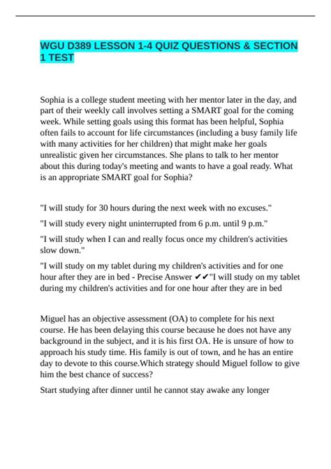 Wgu D389 Lesson 1 4 Quiz Questions And Section 1 Test Wgu D389 Lesson 1 4 Stuvia Us
