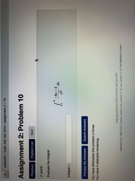 solved webwork math 205 fall 2019 assignment 2 10