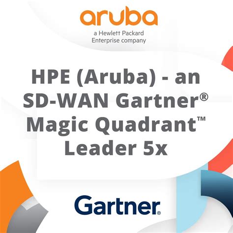 Hpe Aruba Networking On Linkedin A Leader In The 2022 Gartner® Magic Quadrant™ For Sd Wan Report