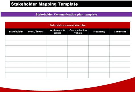 Stakeholder Map Templates Excel Word Template