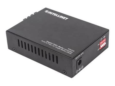 Intellinet Gigabit Poe Media Converter 1000base T Rj45 Port To 1000base Lx Sc Single Mode