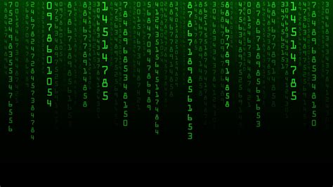 Technology Binary Code Random Falling Digits On Screen Hacked Software