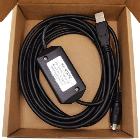 Usb Programming Cable For Mitsubishi Plc Q Series For Usb Qc30r2 Replacement Adaptive Baud