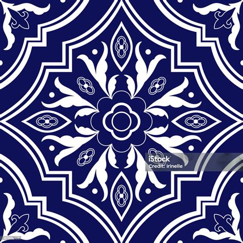 델 프 트 네덜란드 타일 패턴 벡터 꽃 장식으로 완벽 한 포르투갈 Azulejo 멕시코 탈 스페인 또는 이탈리아 마 졸리 카