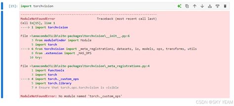 Pytorch报错解决——modulenotfounderror No Module Named ‘torchcustomops