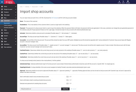 Export And Import Shop Accounts