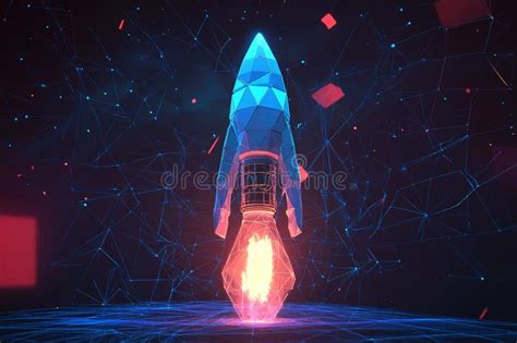 Dynamic Blue Rocket Launch A Stunning Visual Of Space Exploration And Technological Advancement