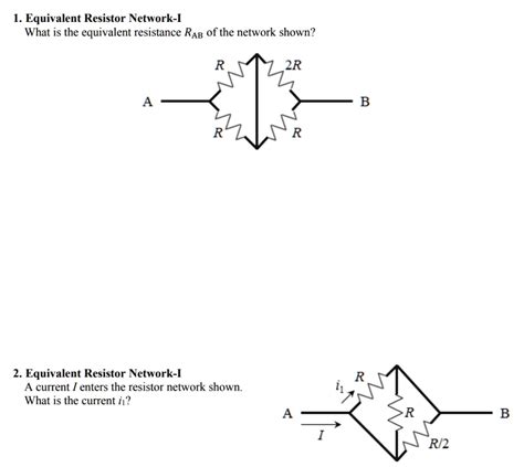 Solved Equivalent Resistor Network What Is The Equivalent Resistance Rab Of The Network Shown