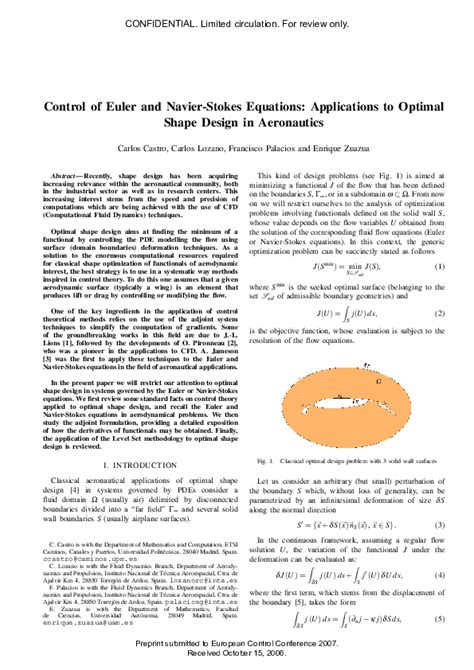 Pdf Remarks On The Control Of Euler And Navier Stokes Equations With Applications To Optimal