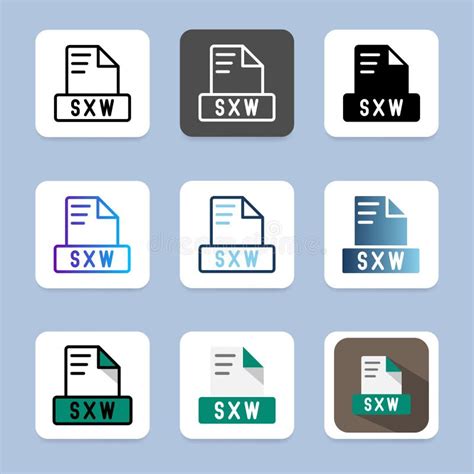 Set Sxw Icons File Format For An Intuitive Interface Suitable For Web