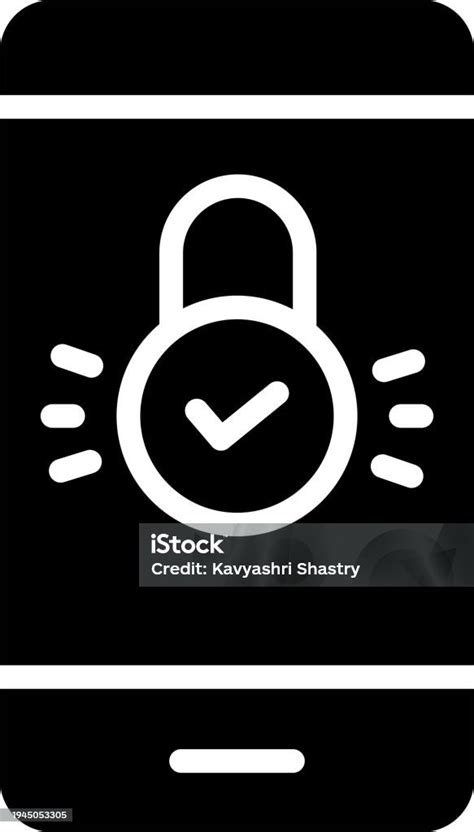 모바일 오른쪽 마크 솔리드와 글리프 벡터 일러스트 레이 션 3차원 형태에 대한 스톡 벡터 아트 및 기타 이미지 3차원 형태