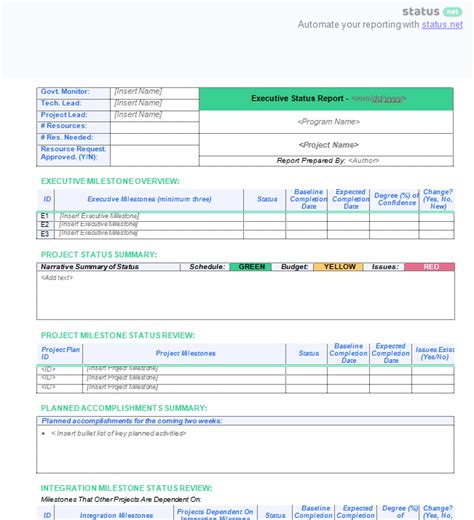 Powerful And Effective Executive Summary Free Template