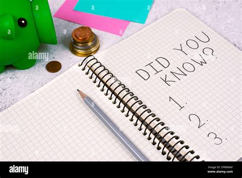 Hand Writing Sign Did You Know Question Internet Concept Fun Facts And Figures Information