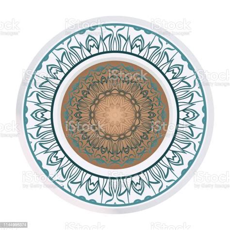 둥근 꽃 만다라와 손으로 그린 패턴입니다 벡터 일러스트입니다 동양 패턴입니다 인도 모로코 신비 오스만 모티브 안티 스트레스 치료 패턴입니다 만다라에 대한 스톡 벡터 아트 및