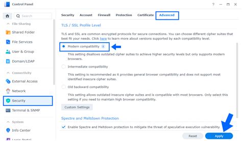 Synology Which Tls Ssl Profile Should I Choose Marius Hosting