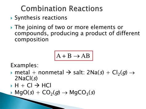 Combination Reaction Examples And Uses At Salvador Kress Blog