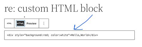 Custom HTML Block Missing Parent Class For Preview Iframe Issue