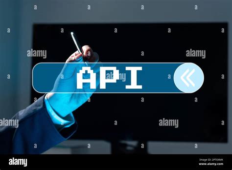 Sign Displaying Api Word Written On Set Of Routines Protocols And