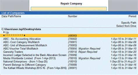How To Repair Company Data In TallyPrime Server TallyHelp