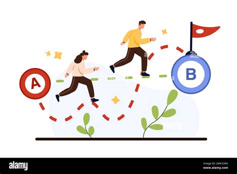 Complex And Simple Ways To Solve Hard Business Problems Tiny Two People Running From Point A To