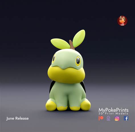 Stl File Turtwig Gen 4 Starter 3 Poses 🐢・3d Printer Model To Download・cults