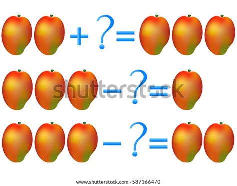 Action Relationship Addition Subtraction Examples Mango Stock Vector Royalty Free 587166470