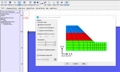 Full Scale Test Wall In Sand FLAC2D Itasca Software 9 0 Documentation