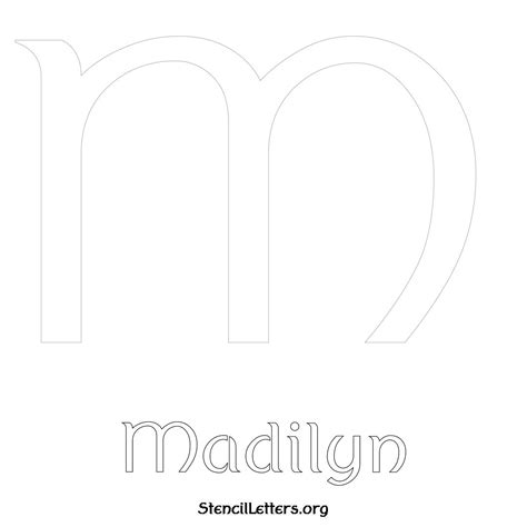 Madilyn Free Printable Name Stencils With 6 Unique Typography Styles And Lettering Bridges
