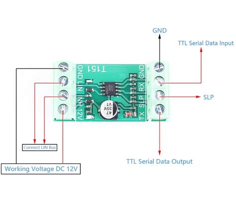 TTL UART TO LIN Bus Converter Data Analyzer TJA1020 K LINE Date Bus Module D 6 42 PicClick UK