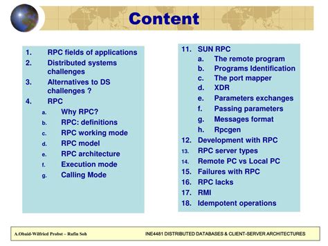 ppt ine4481 distributed databases and client server architectures