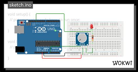 1 Adc Dan Pengatur Kecerahan Led Wokwi Esp32 Stm32 Arduino Simulator