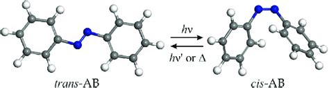 Structures Of Trans And Cis Isomers Of Azobenzene Download Scientific Diagram