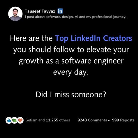 Software Linkedin Topcreators Programming Design Frontend Leaders Engineering Tauseef
