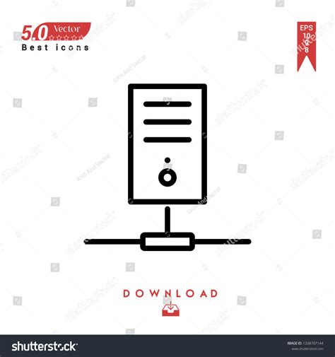 Outline Server Icon Server Icon Vector Stock Vector Royalty Free Shutterstock