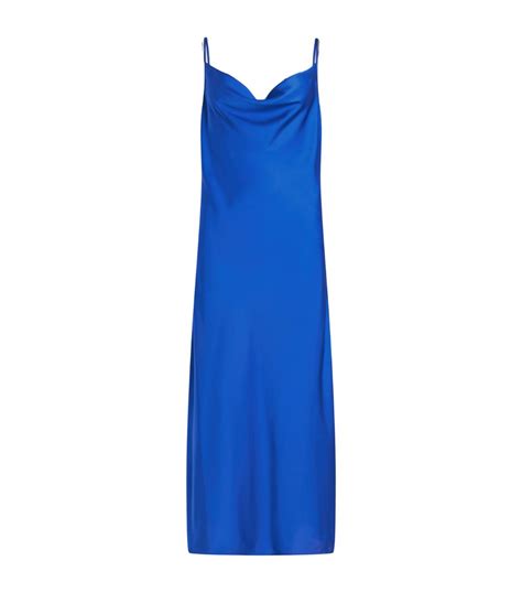 Womens Allsaints Blue Cowl Neck Hadley Midi Dress Harrods Us