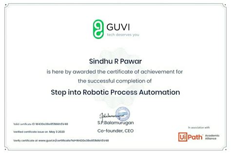 Sindhu R Pawar On Linkedin Uipath Rpa