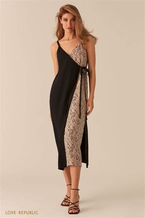 Платье в бельевом стиле кроя на запах 0256048540 54 Outfits One Shoulder Dress Clothes