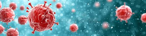 Tumor Microenvironment Background With Cancer Cells T Cells Nanoparticles Molecules And Blood