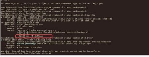 ETCD Backup Script Will Delete Other Files When There Is No Space Left On Device Issue