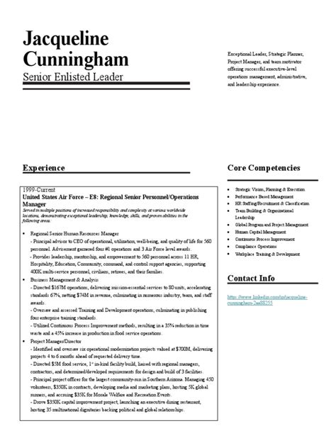 Jacqueline Cunningham Resume No Pii Pdf Human Resources Human