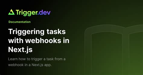 Triggering Tasks With Webhooks In Nextjs Triggerdev