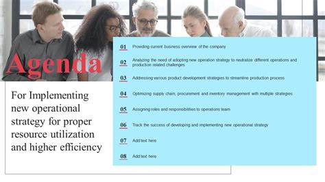 Agenda For Implementing New Operational Strategy Proper Resource Utilization Strategy Ss Ppt