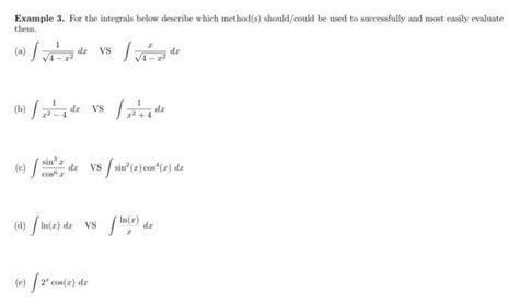 Solved Example 3 For The Integrals Below Describe Which