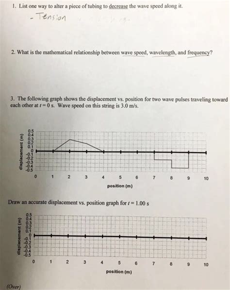 Solved The Wave Speed Along It Tension What Is The Chegg Com