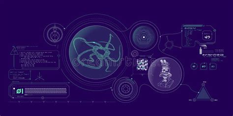 Scientific Research Data Processing Interface Stock Vector Illustration Of Danger Defense